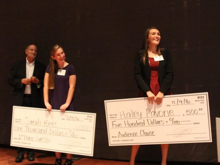 CIE Elevator Pitch Winners - Haley Pavone and Sarah Keas - 805 connect